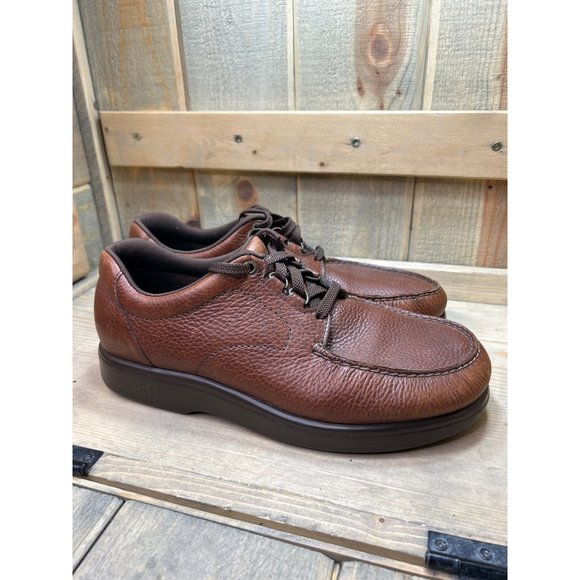 SAS | Shoes | Us1 Sas Mens Brown Leather Lace Up Oxford Shoes Casual ...